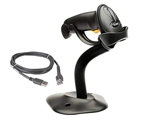 Square Stand, Square Register, Square Terminal Compatible Barcode Scanner | Zebra (Symbol) LS2208 Barcode Scanner with Hands-Free Stand and USB Cable