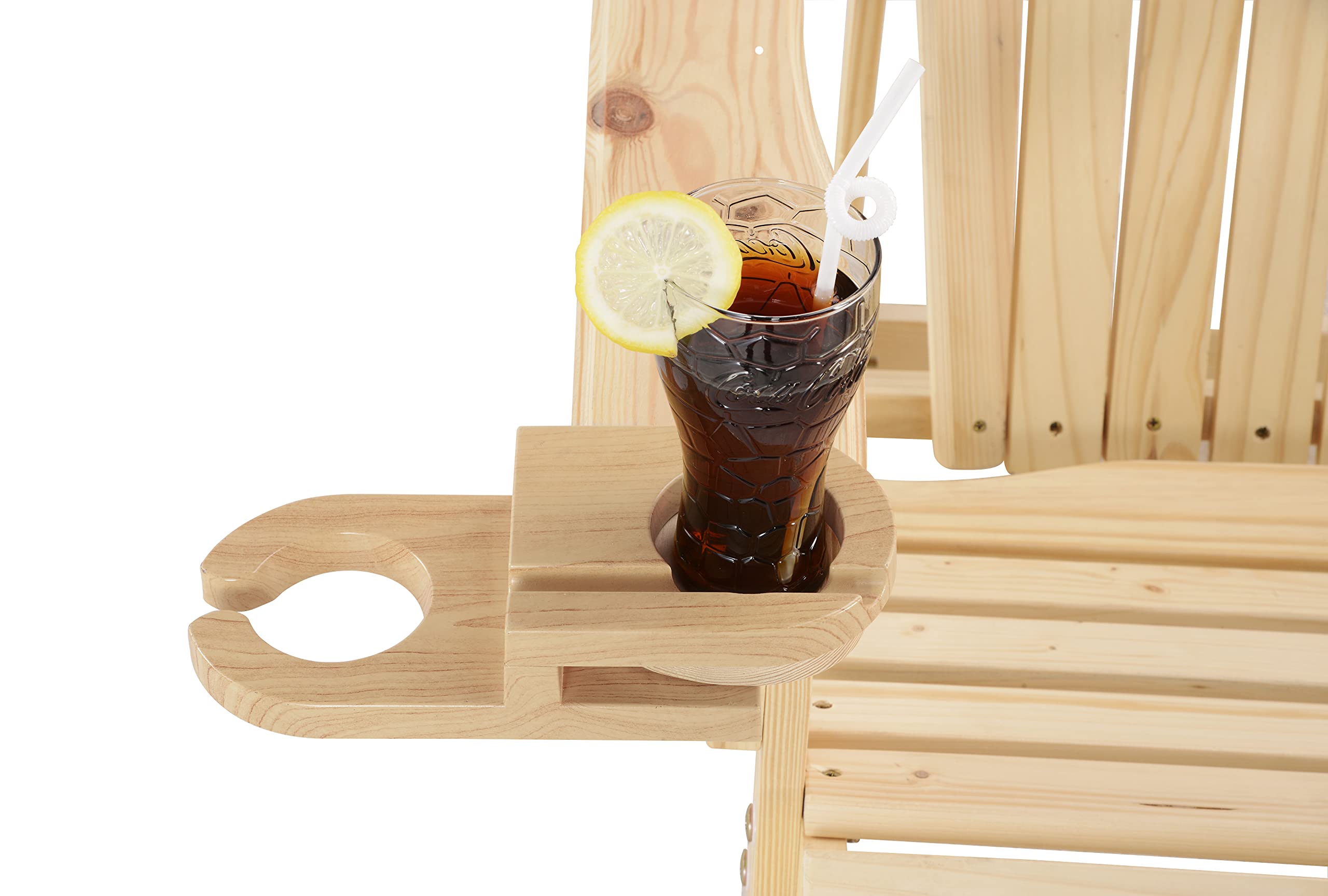 W Unlimited Adirondack Add-on Cup Holder, Natural