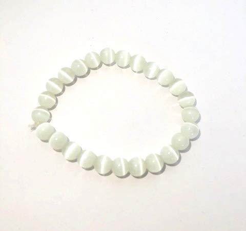 CRYSTALMIRACLE Powerful Selenite Beaded Round Bracelet Crystal Healing Fashion Jewelry Men Women Gift Handcrafted Accessory Wellness