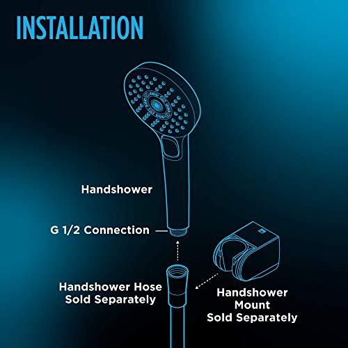 TOTO TBW01009U4#PN G Series Round Single Spray 4 Inch 1.75 Gpm Handshower with Comfort Wave Technology, Polished Nickel Showerheads