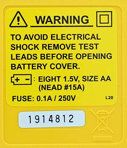 IDEAL INDUSTRIES INC. 61-796 Earth Ground Resistance Tester, 3-Pole, Carrying Case Included,Yellow,Green,Red