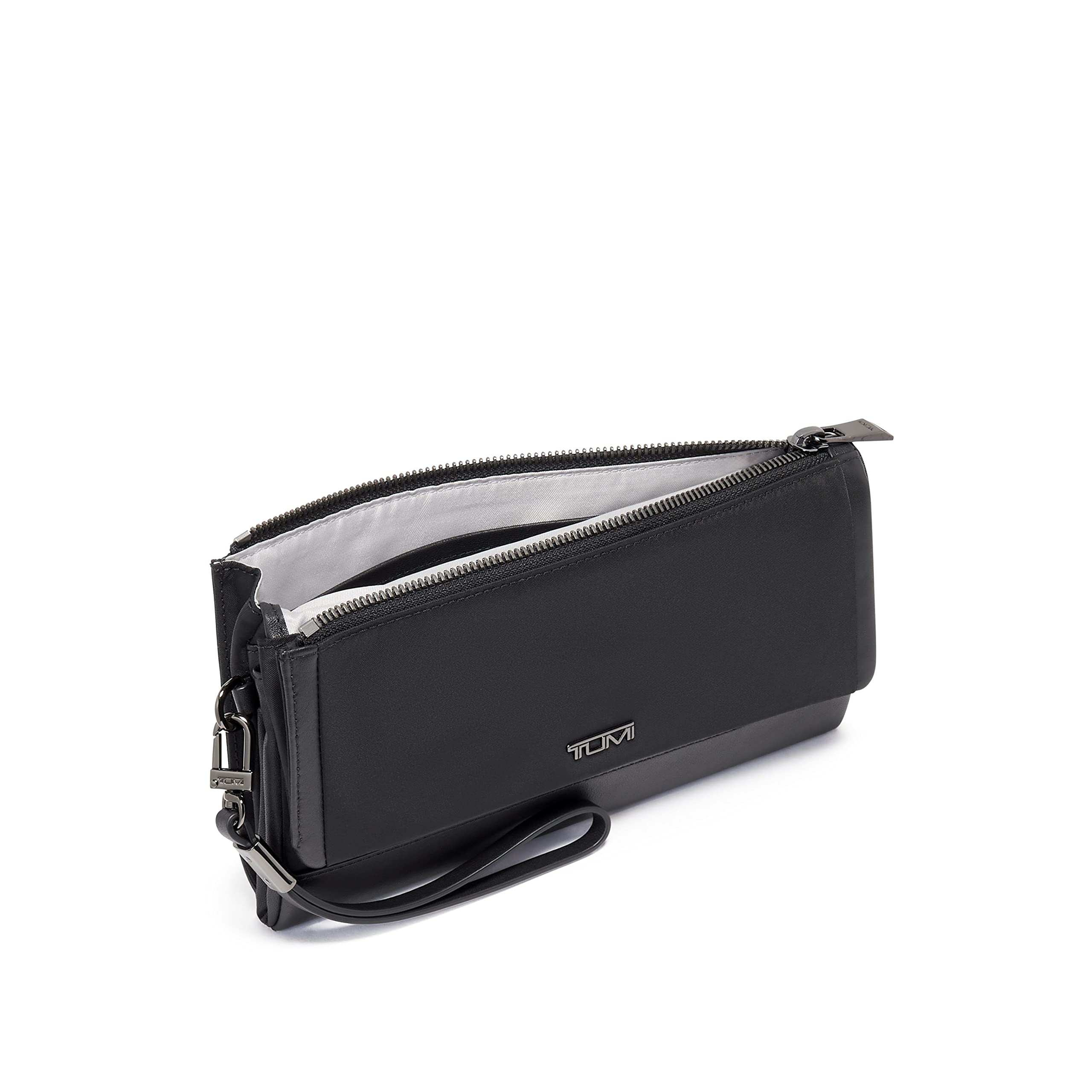 TUMI Voyageur Travel Wallet - Premium Women's Travel Wallet - Stain & Water Resistant - Black & Gunmetal Hardware