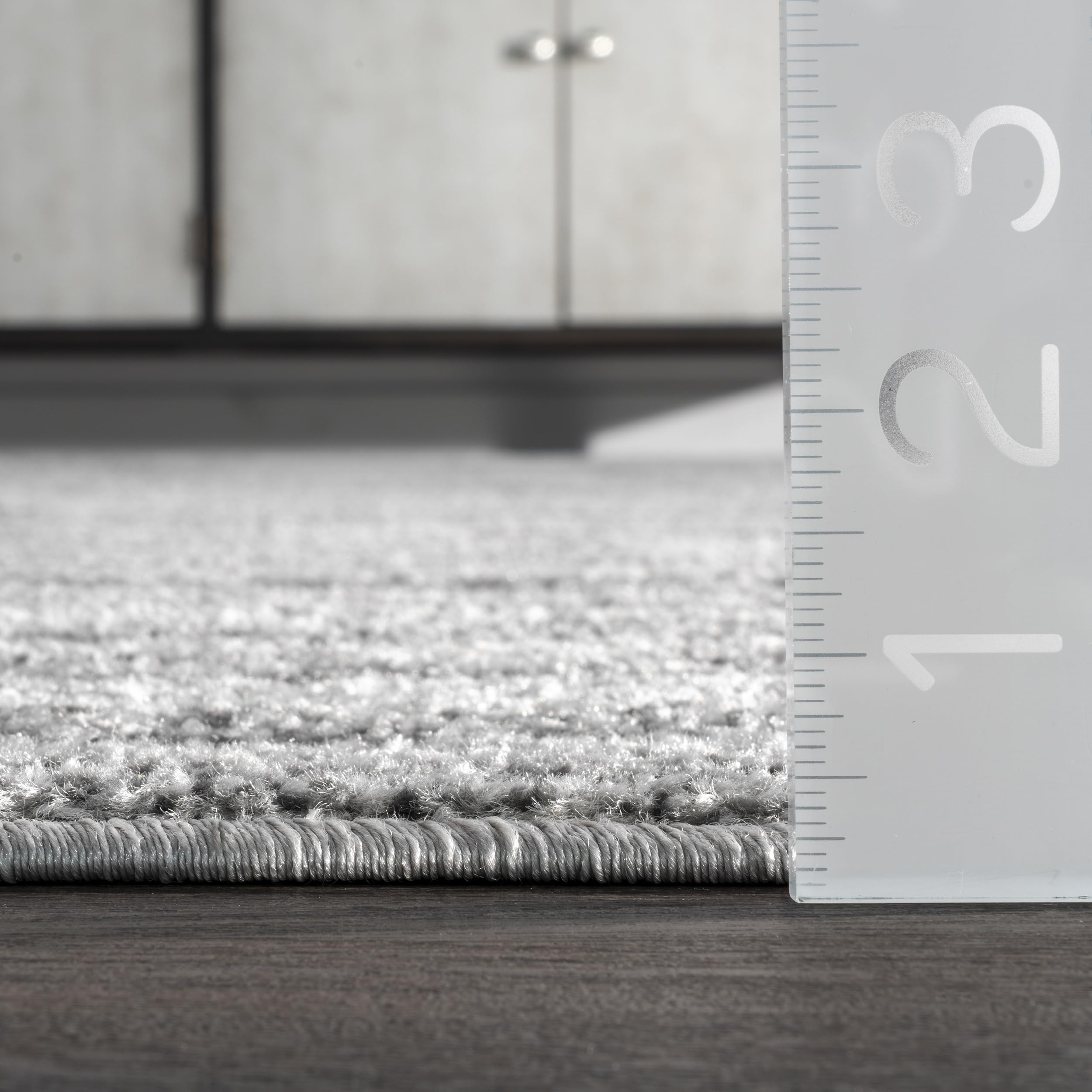 nuLOOM 2' x 3' Performance Indoor Area Rug, Non-Shed, Power Loomed High-Traffic Area Rug for Living Room, Bedroom, Home, Sherill Grey