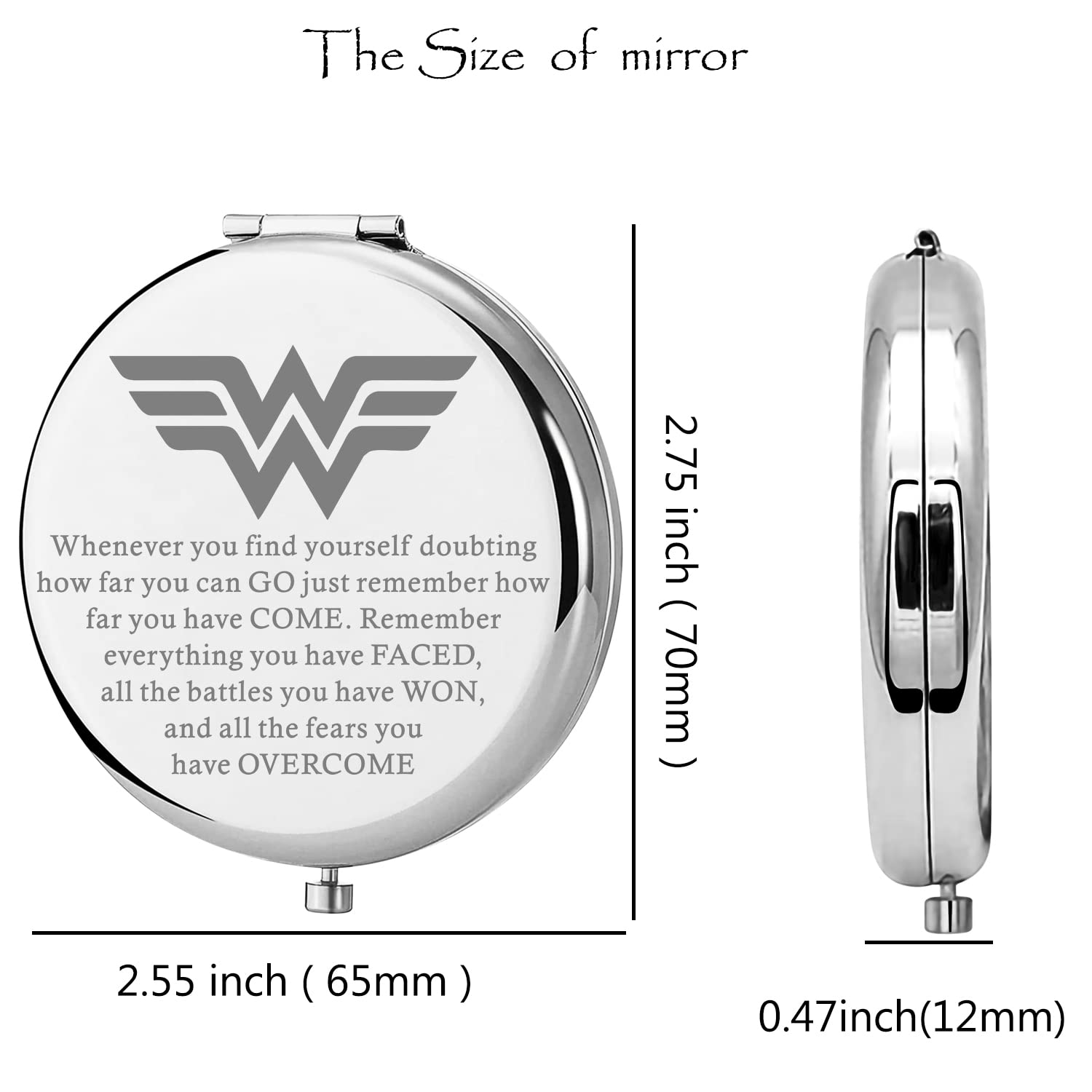 Lywjyb Birdgot Movie Inspired Gift Inspirational Makeup Mirror Movie Lover Gift for Girlfriend Wife (Whenever Won Mirr)