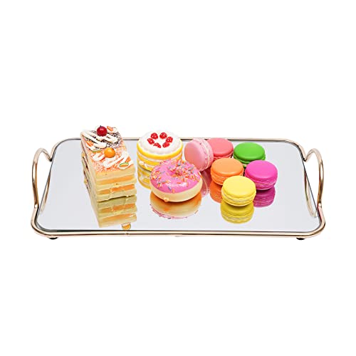 TFCFL 10 PCS Cake Stand Set Crystal Cupcake Dessert Plate Display Tower Mirror Cake Holder Cupcake Stands for Wedding Afternoon Tea Birthday Party Gold Cake Stand