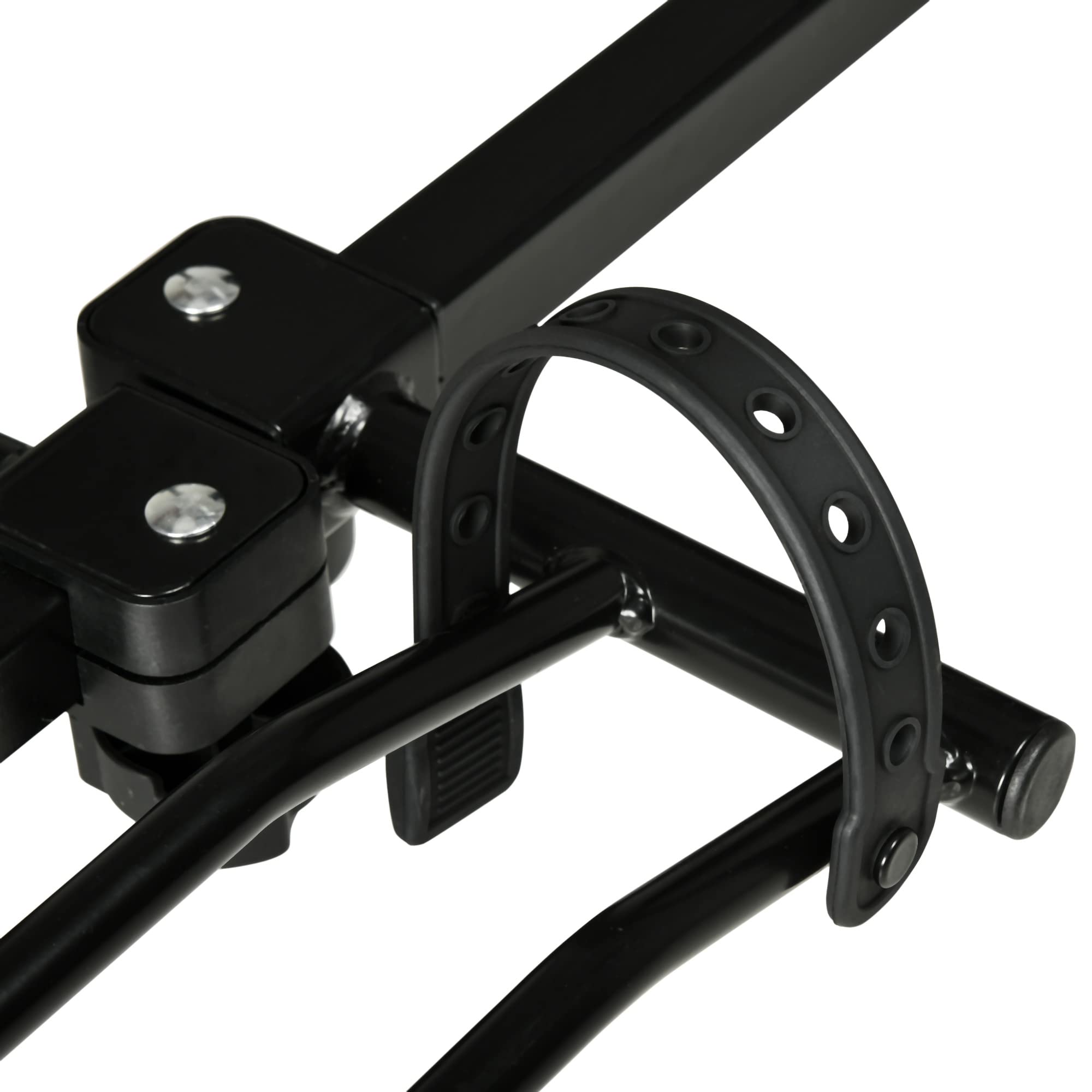 HOMCOM 4 Bike Rack Hitch Mount for Car, Truck, SUV, Minivan, Foldable Bicycle Carrier for 2" Hitch Receiver with Easy Trunk Access, 155 lb. Weight Capacity