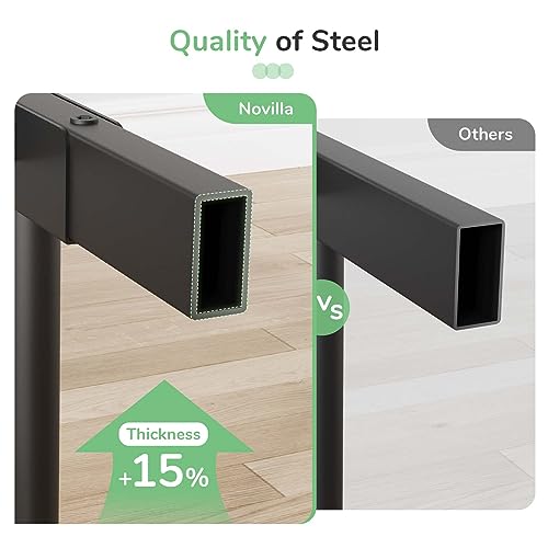 Novilla Metal Queen Bed Frame with Headboard and Footboard, 14 Inch Platform Bed Frame with Storage, Mattress Foundation No Box Spring Needed, Strong Metal Slats Support