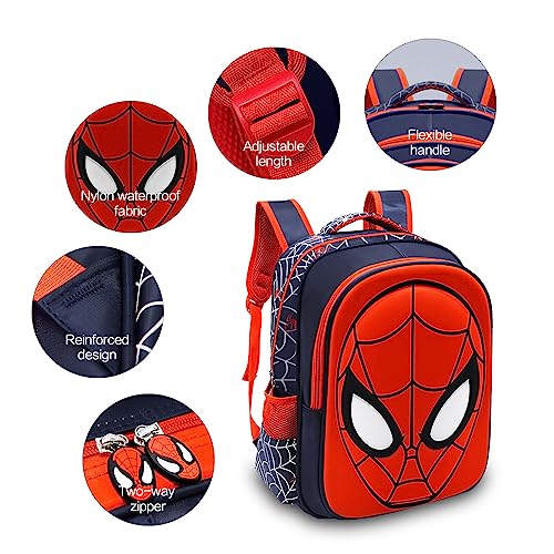 HHZIYA Toddler School Backpack 3D Cartoon Comic Backpacks Waterproof Lightweight Elementary Kids Schoolbag for Boys Girls,Royal Blue