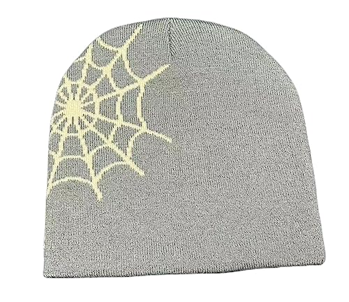Letter Printing Knitted Hat Y2K Winter Warm Woolen Hat Fashion Hip hop Trend Beanie Pullover Hat Casual Sports for Men Women Grey