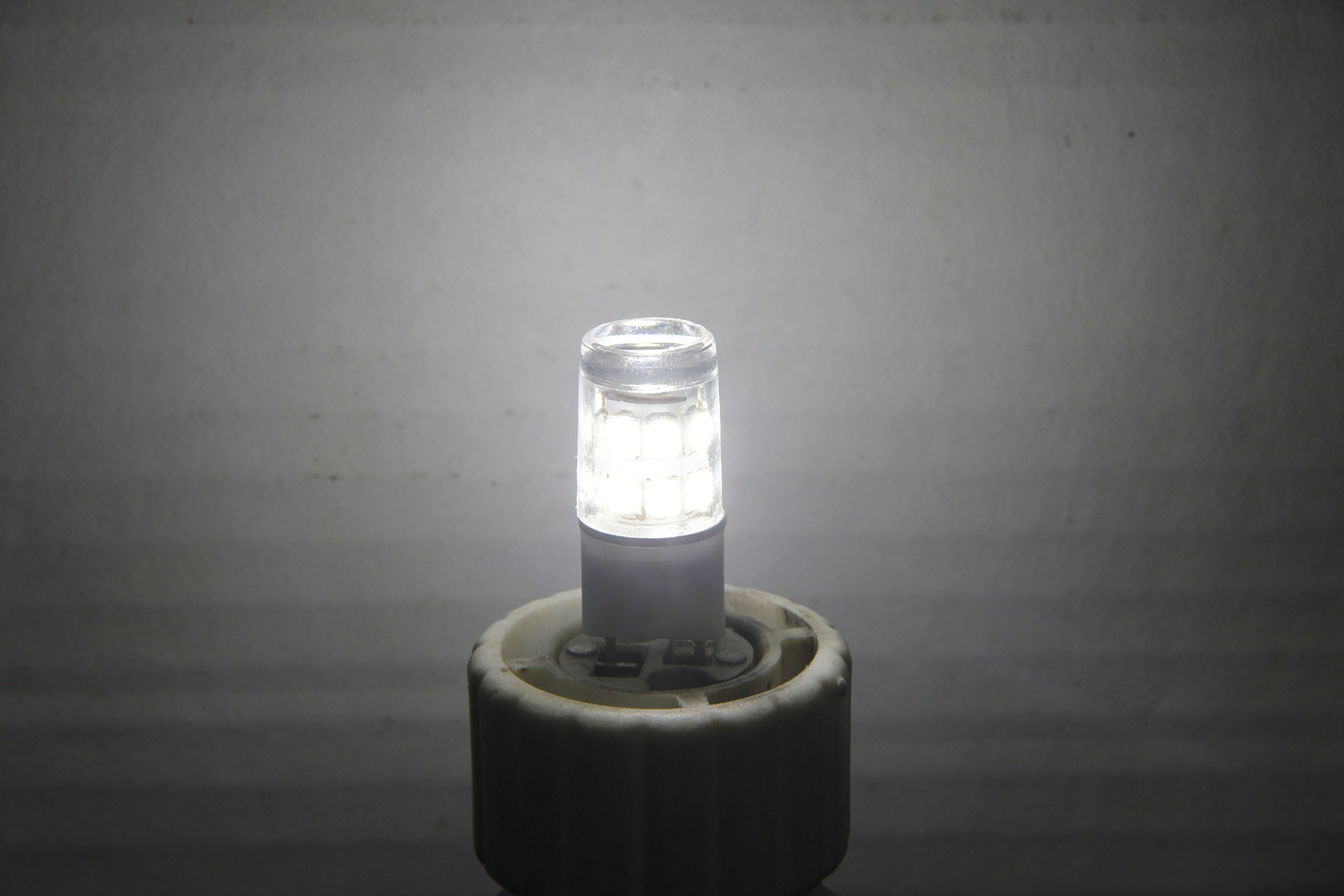 New G8 LED Light Bulb, G8 GY8.6 Bi-pin Base, 3W 120V 20W 35W Halogen Replacement Bulb for Under Counter Kitchen Lighting, Under-Cabinet Light, Puck Light (5-Pack) (White Color)
