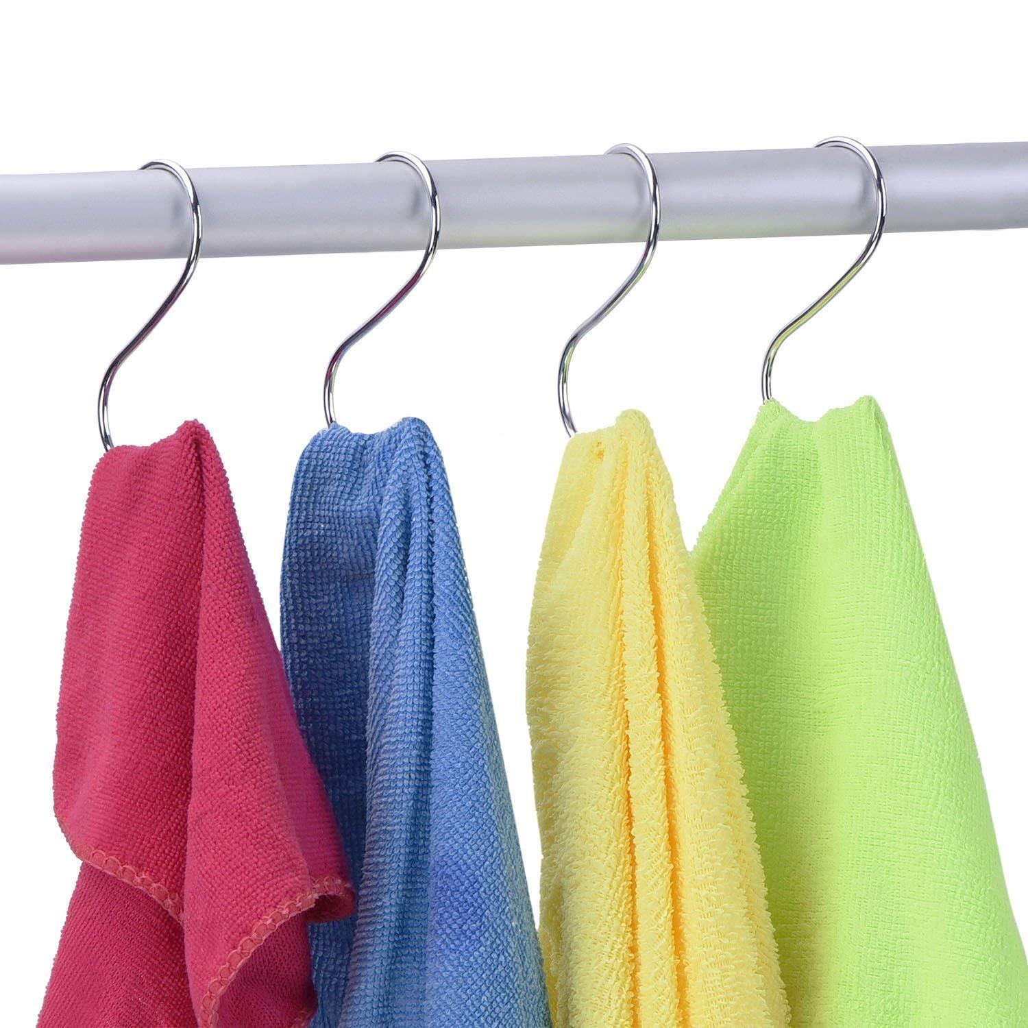 Soqool 3.5Inch Heavy Duty S Hooks 12PCS Stainless Steel Hook for Hanging Double Sided Utility Hook for Shower Curtain Rod,Closet S Hooks,Kitchen Hanging Hook