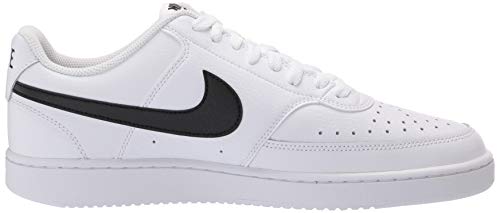 Nike Men's Court Vision Low Sneaker, White/Blackwhite, 10.5 Regular US