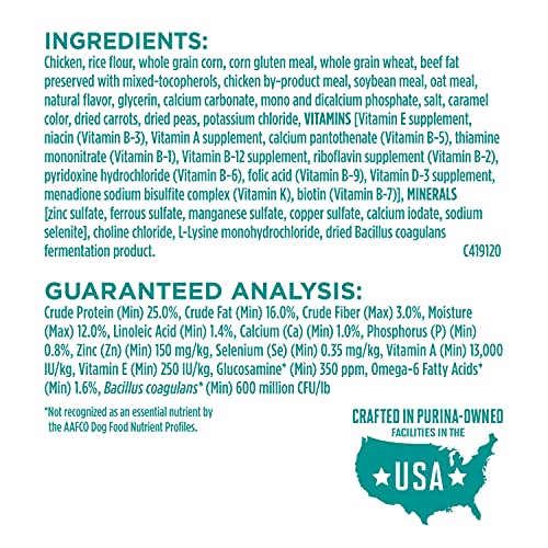 Purina One Plus Digestive Health Formula Dry Dog Food Natural with Added Vitamins, Minerals and Nutrients - 16.5 Lb. Bag