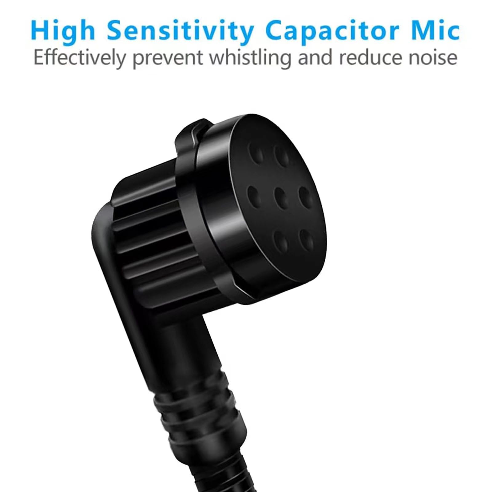 FEESIR Headset Microphone, 3.5mm Connector Jack Black Microphone, for Voice Amplifier,Teachers, Speakers, Coaches, Presentations, Seniors and More, 2 Packs