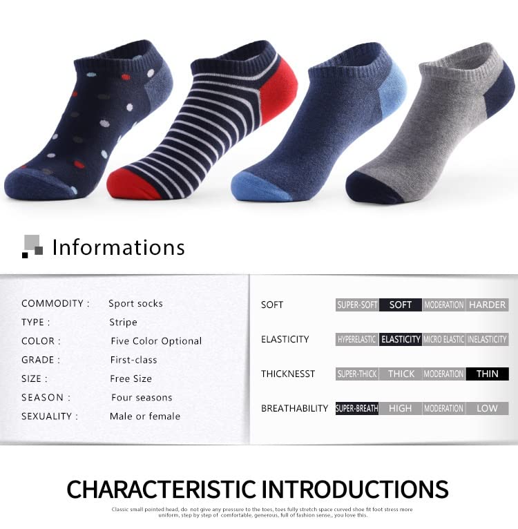 GPPZM 5 Pairs Men's Socks Summer Large Size Breathable Socks Cotton Shallow Mouth low-top Male Socks