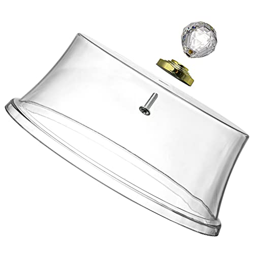 Hiceeden 10 Inch Acrylic Cake Stand with Dome Lid, Clear Cake Plate with Cover, Serving Platter with Lid for Display, Party, Dinner, Dessert