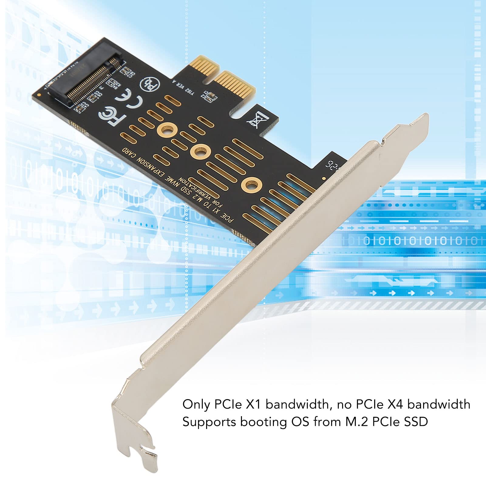 M.2 PCIE Adapter X1 X4 X8 X16,Supports Booting OS from M.2 PCIe SSD,Compatible with PCIe 4.0 3.0 2.0 M.2 PCIe SSD