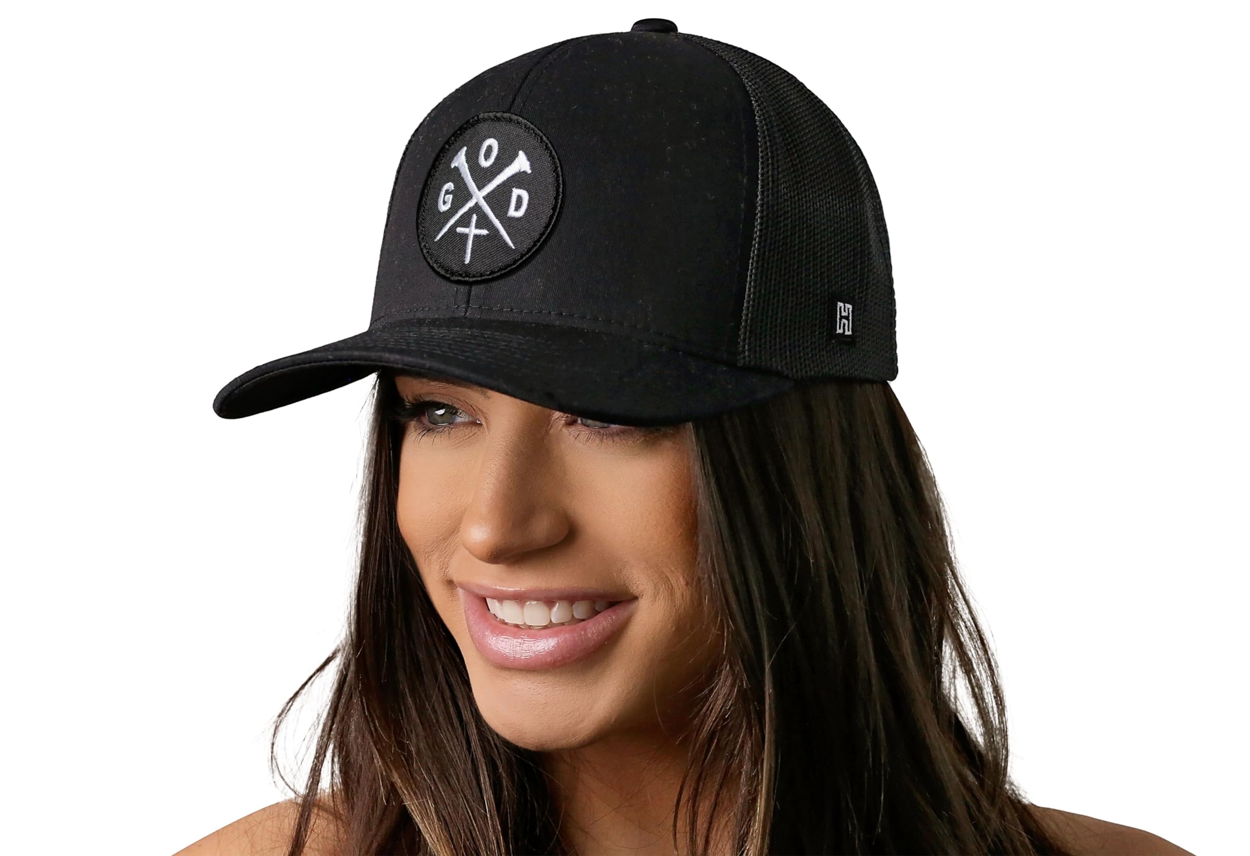 HAKA GOD Hat - Embroidered Trucker Hat Christian Jesus, Mesh Outdoor Hat for Men & Women, Adjustable Religious Baseball Cap, Snapback Golf Hat Black