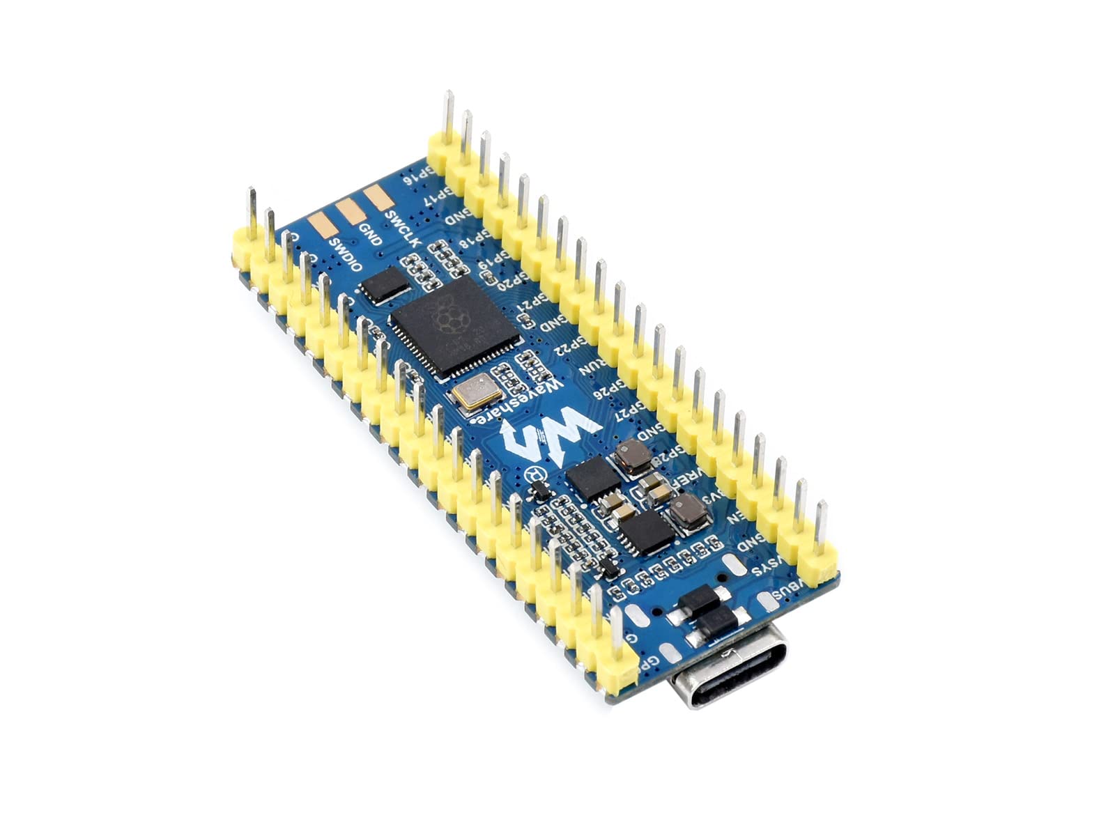 RP2040-LCD-0.96-M Mini Board High-Performance Pico-Like MCU Board with Pre-Soldered Header Based on Raspberry Pi Microcontroller RP2040,Onboard 0.96 inch LCD,USB-C Connector,Low-Cost