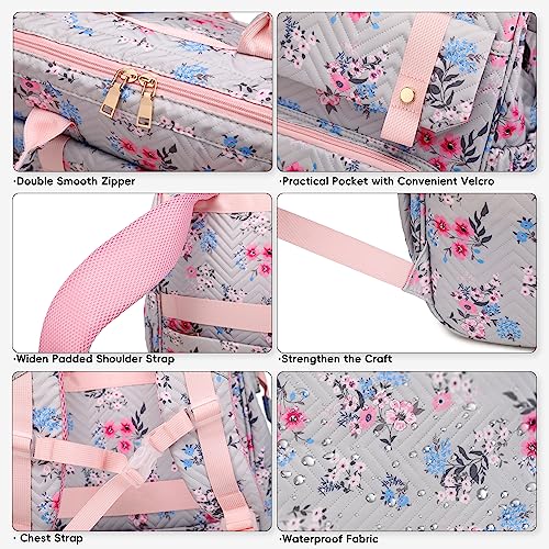 HIDDS Laptop Backpack 15.6 Inch Bundle Women Purse College School Bag Baby Diaper Backpacks Large