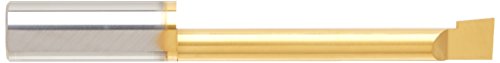 Micro 100 BB-2301600SG Boring Tool - Right Hand - Sharp, 1/4" Min Bore Dia, 1.600" Max Bore Depth, 057" Proj, 0738" Offset, 5/16" Shank Dia, 2-1/2" OAL, TiN