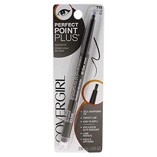 COVERGIRL Perfect Point Plus Eyeliner Pencil, Grey Khaki, Long-Lasting, Versatile White Eyeliner, Soft Smudging Tip, No Sharpening Needed, Pack of 1