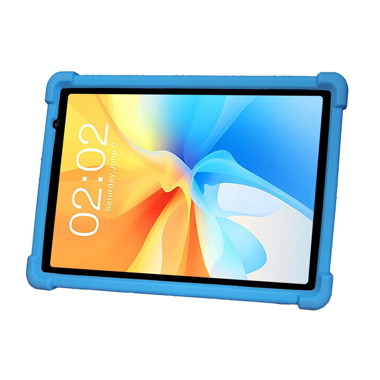HminSen Case for TECLAST P25T, Kids Friendly Soft Silicone Adjustable Stand Cover Only for TECLAST P25T Tablet 10 inch (Black)