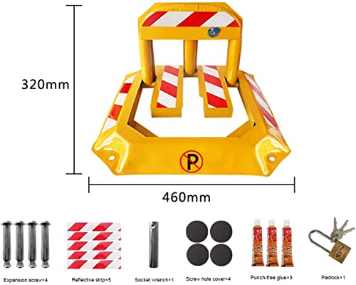 KOAIUS Parking Post, Parking Barrier, for Parking Lot Parking Limiter, Car Ground Lock, Parking Space Lock, Parking Pile Parking Space Lock Parking