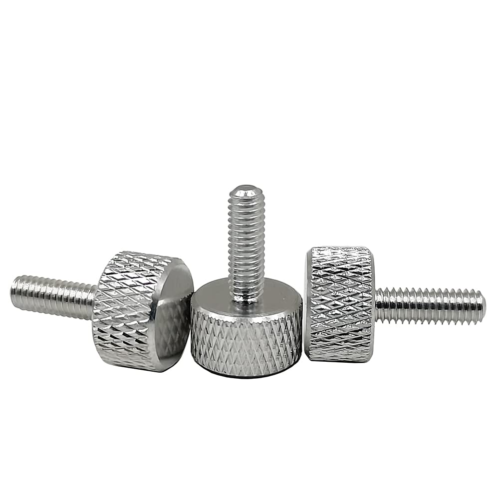 M4 Aluminium Knurled Thumb Screws Multicolor 20pcs (M4 x 6 mm, Black)