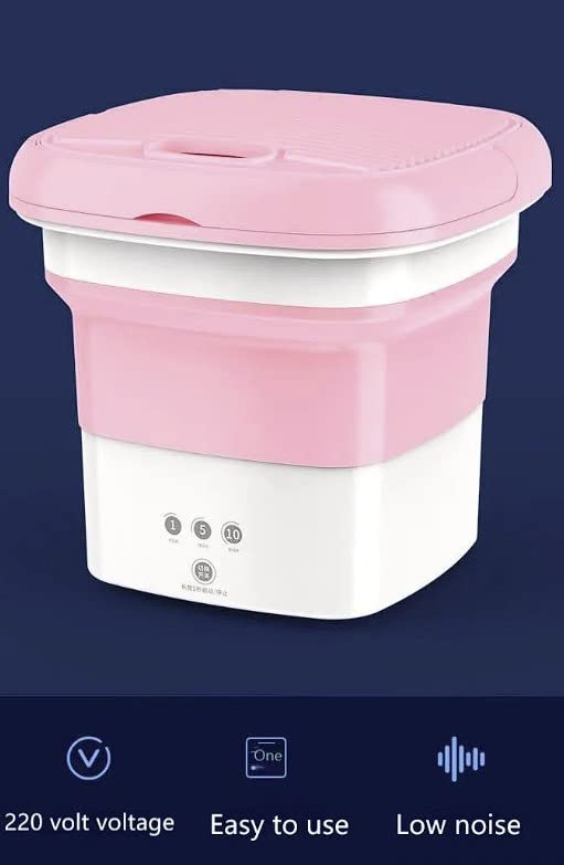 FlexiWash Portable Washing Machine, Mini Washing Machine with 3 Modes Deep Small Foldable Bucket Washer for Camping, RV, Travel, Small Spaces, Lightweight and Easy to Carry