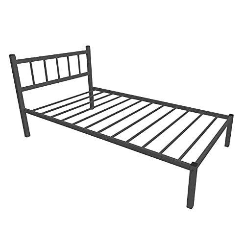 Twin Over Twin & Twin Bunk Bed, Metal Triple Bunk Bed Frame with Guardrails for Kids, Teens, Adults Space Saving, Can Be Divided Into 3 Separate Bed (Black-Metal-1)