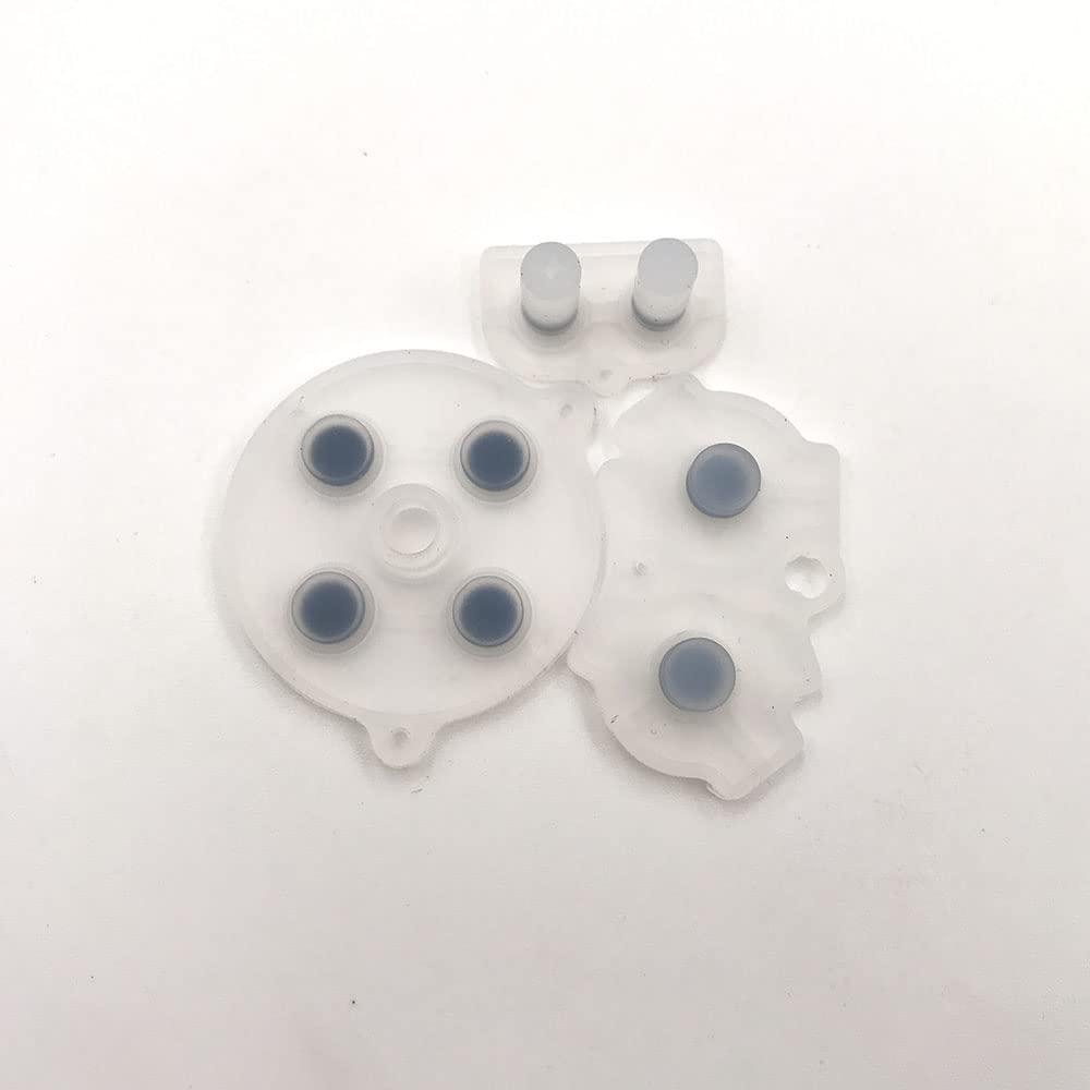 Grafken Rubber Conductive Pads Buttons Replacement for Game Boy Advance Rubber Silicon Pads for GBA (Clear)