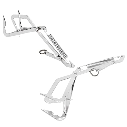 Qiilu Seafood Grabbing Tools Crabs Grabber Stainless Steel 2 Pcs Seafood Grabber Stainless Steel Grabbing Tools for Catching Crabs Pike Predatory Fish (Single Hook)