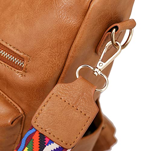 Leather Backpack Bag For Women,Unisex Travel Laptop Shoulder Purse Black Rucksack, A Large, Elegant, (Grey, One Size)