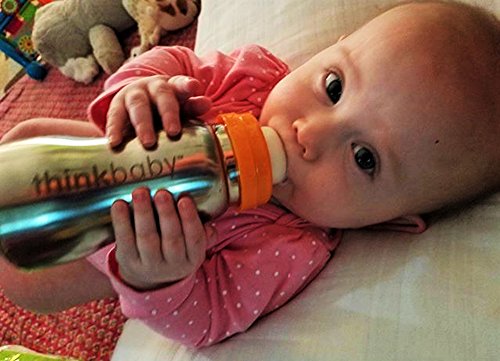 Thinkbaby Stainless Steel Baby Bottle, Green