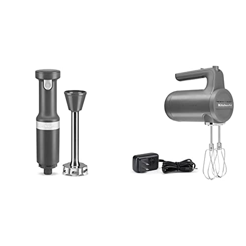 KitchenAid Cordless Variable Speed Hand Blender - KHBBV53 & Cordless 7 Speed Hand Mixer - KHMB732