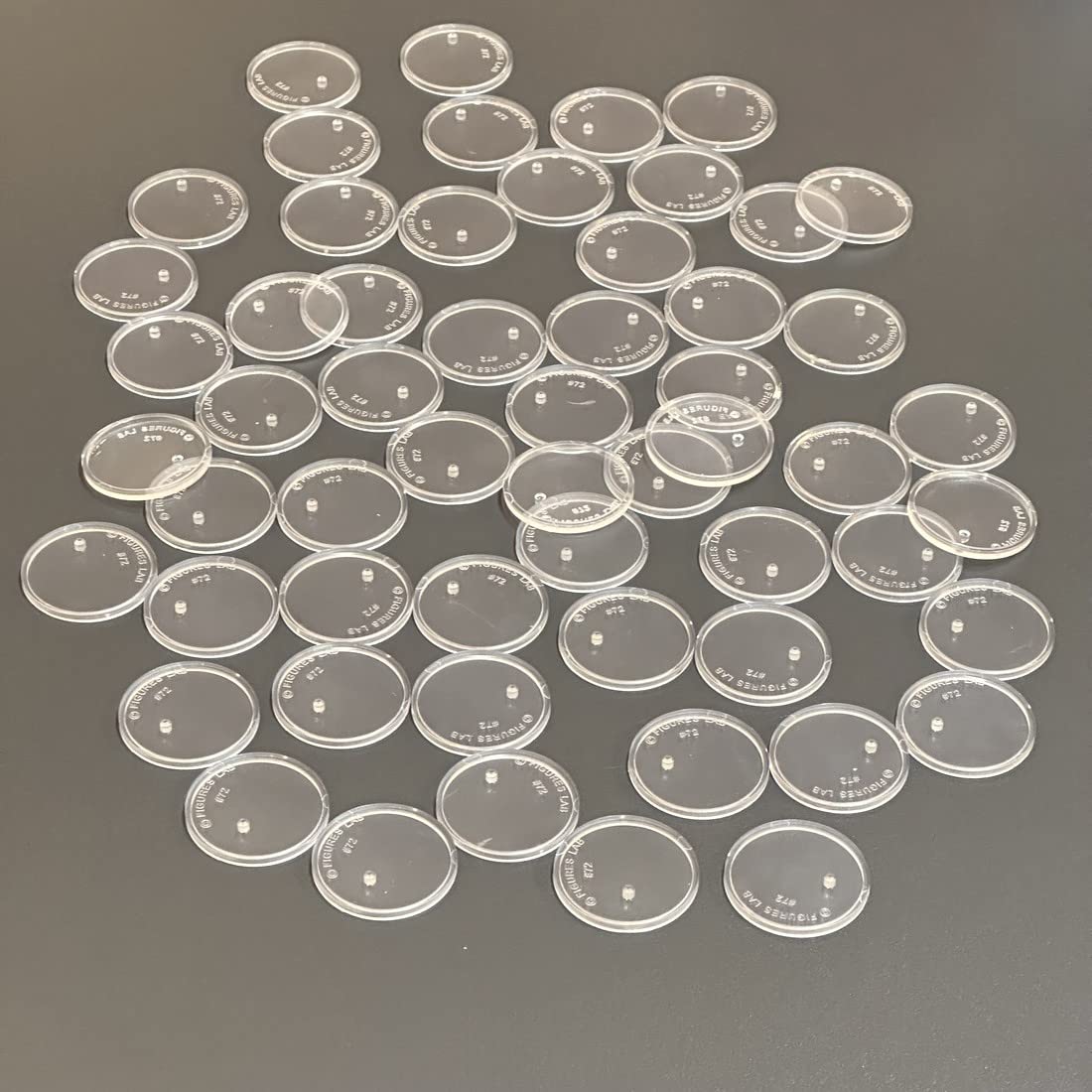 FIGURESLAB 60 Pieces 37.5mm wide Round Clear Action Figure Display Stands Fit for 3.75β Vintage Star Wars Model Figure toy