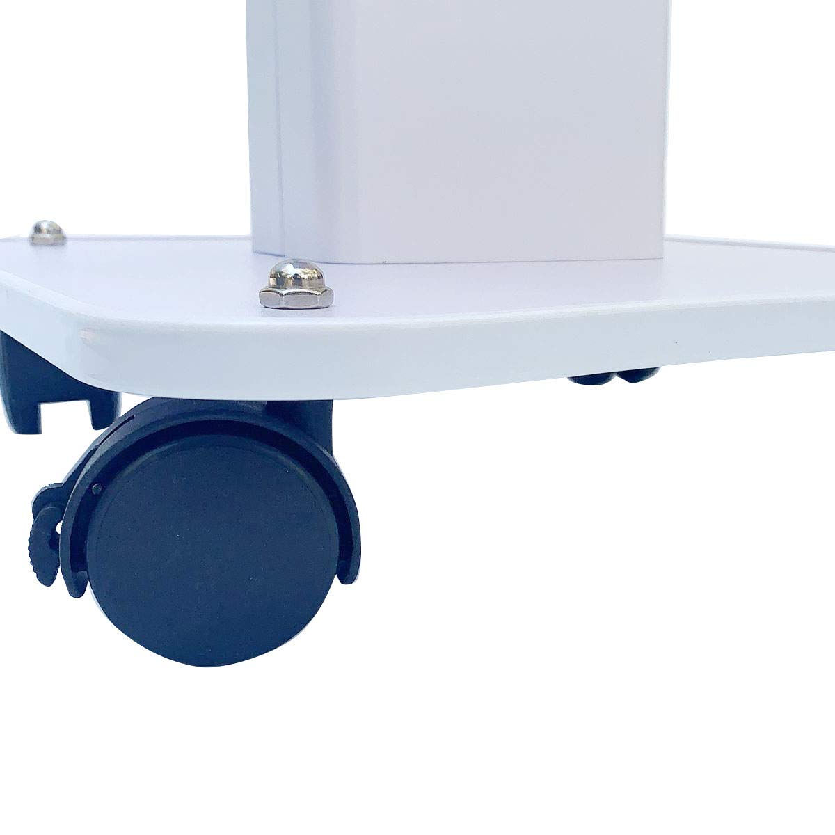 Cozyel Beauty Rolling Trolley Cart Equipment Mobile Salon Spa Service Instrument Hairdressing Storage Tray Iron Frame White