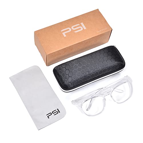 PSI Anti Fog Safety Glasses for Women Men, Cute Lab Stylish Anti-Scratch Protective Eyewear ,Blue Light Blocking Glasses Safety Goggles for Nurses Clear