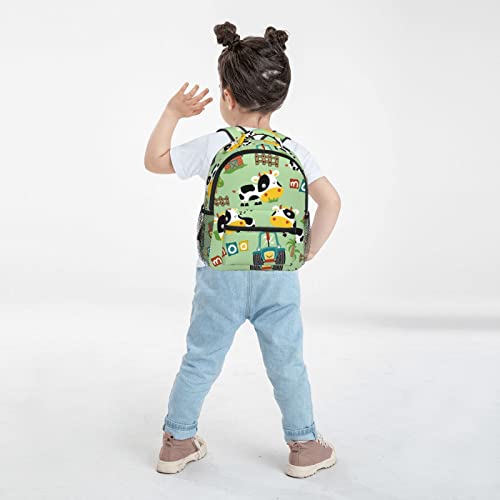 KiuLoam Funny Cow In Farm Yard Kids Backpacks For Toddler Boys And Girls Preschool Backpack With Chest Strap 12 Inch