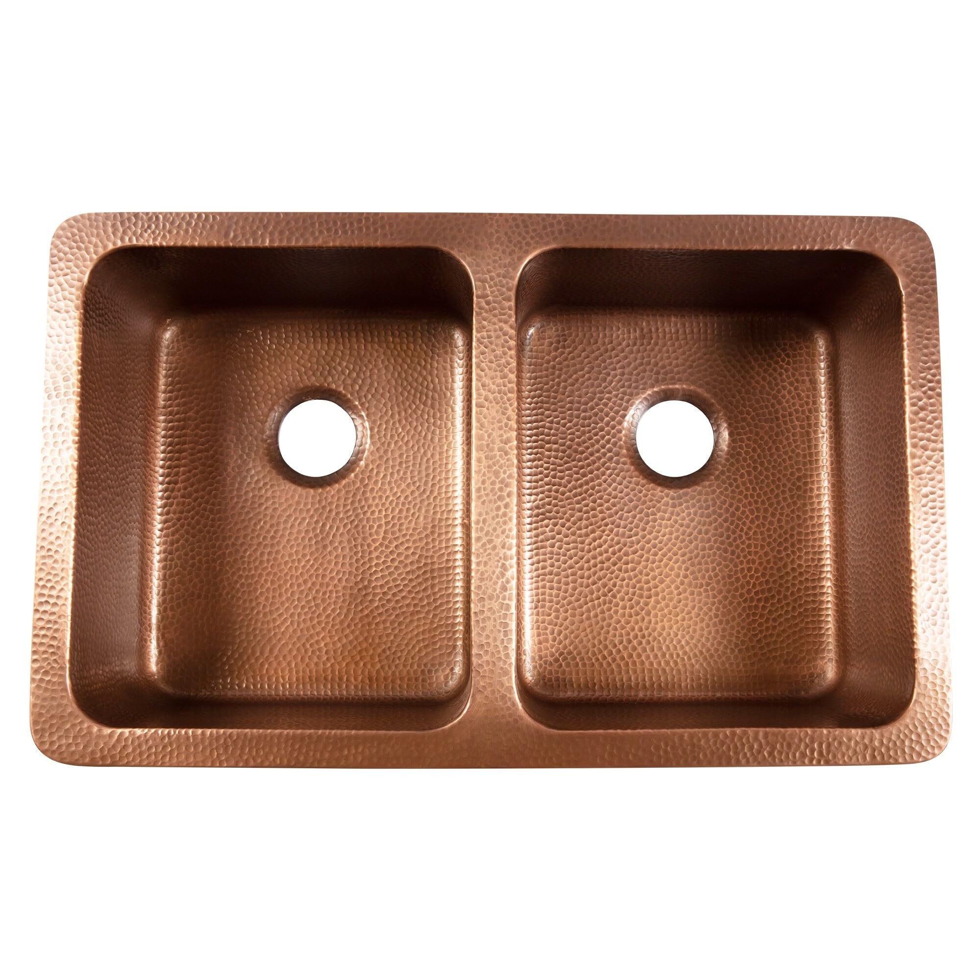 Sinkology Ganku Copper 36 Double Bowl Farmhouse Apron Front Undermount Kitchen Sink