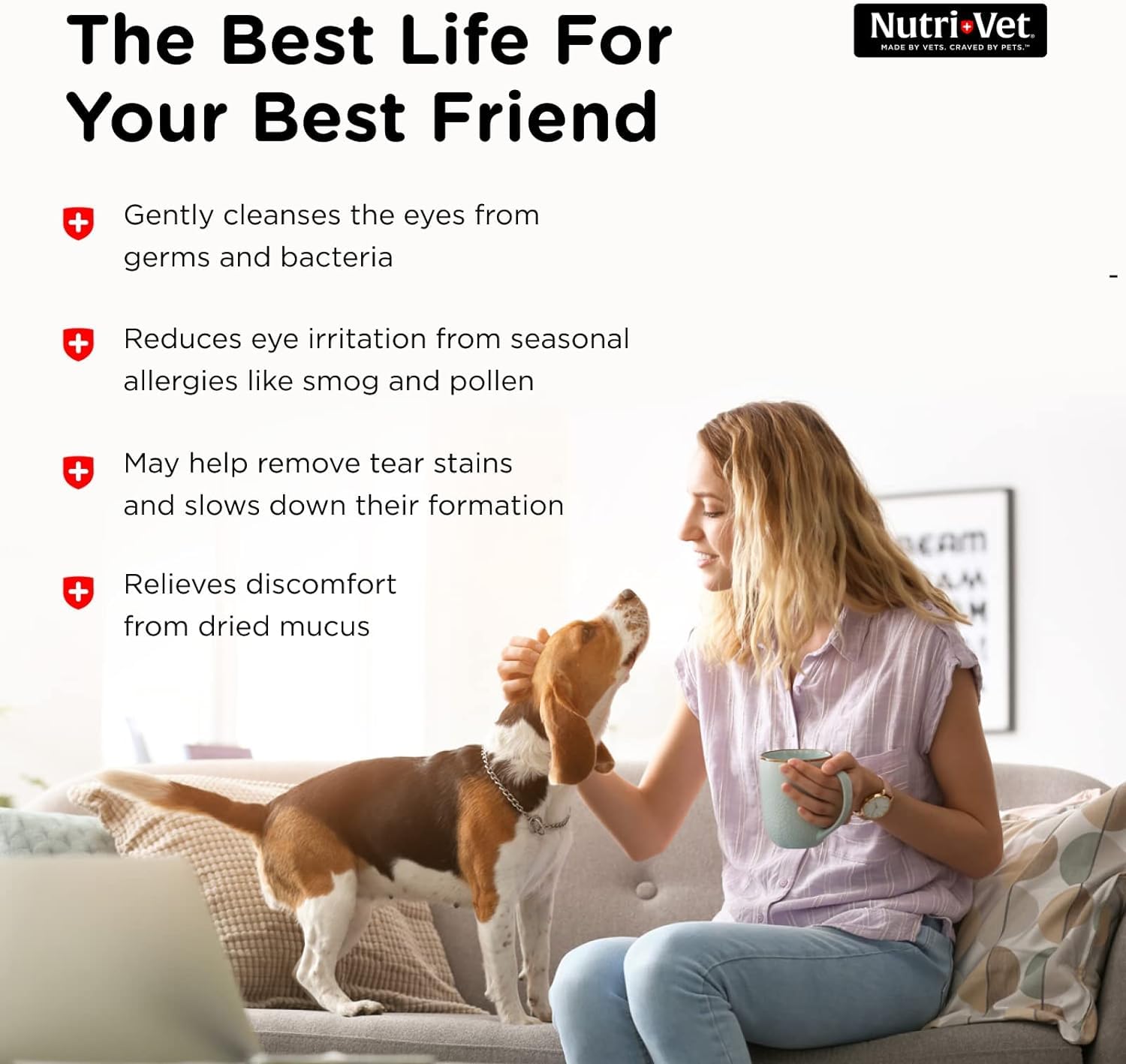 Nutri-Vet Wellness Eye Rinse Liquid for Dogs [Set of 2]