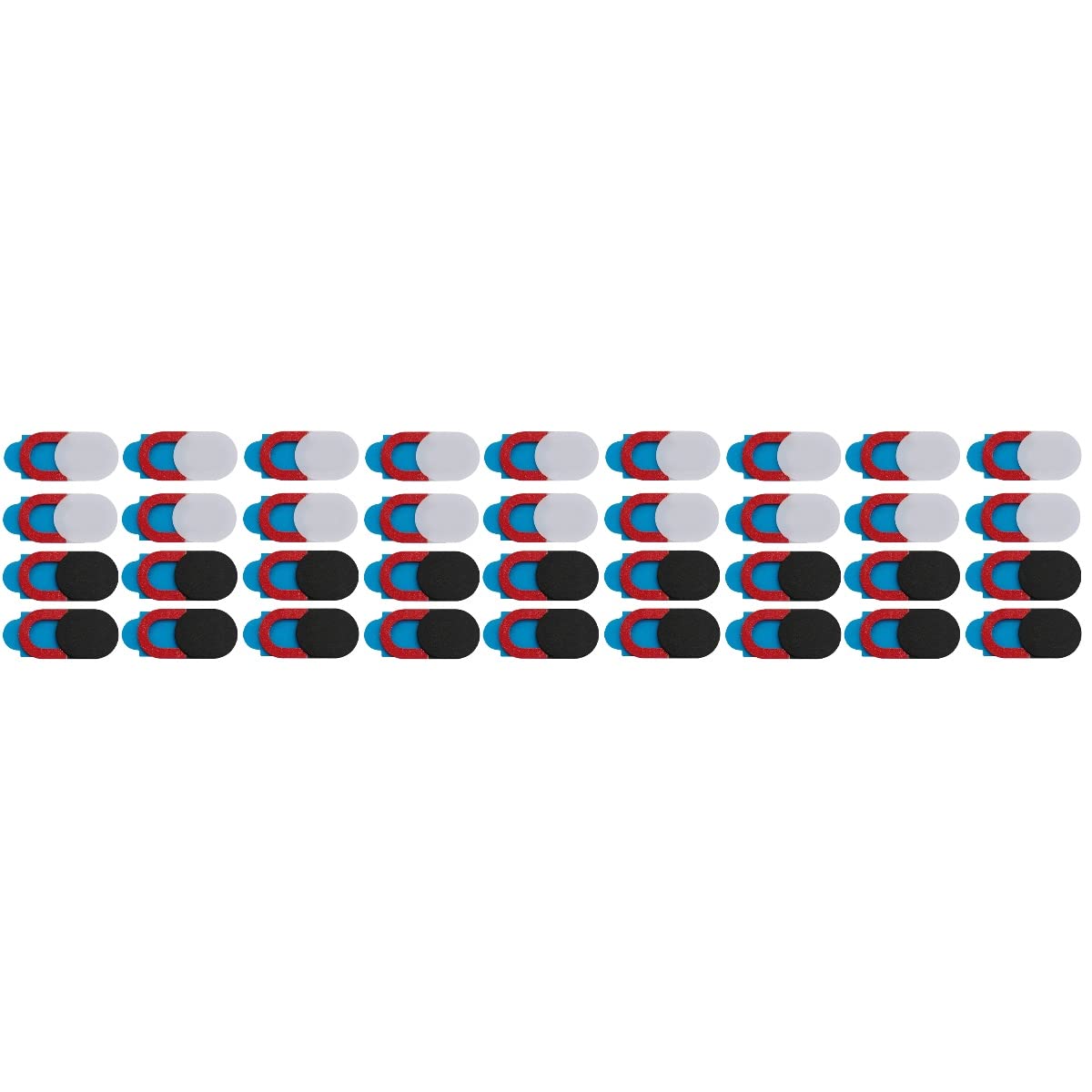 SOLUSTRE 36 Pcs Camera Cover Camera Privacy Protector Camera Privacy Cover Webcam Shield Webcam Slide Blocker Webcam Cover Slide Phone Webcam Cover Webcam Covers Metal White Abs Cover Plate