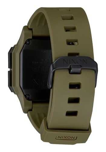 NIXON Regulus A1180 - Surplus/Carbon - 100m Water Resistant Men's Digital Sport Watch (46mm Watch Face, 29mm-24mm Pu/Rubber/Silicone Band)
