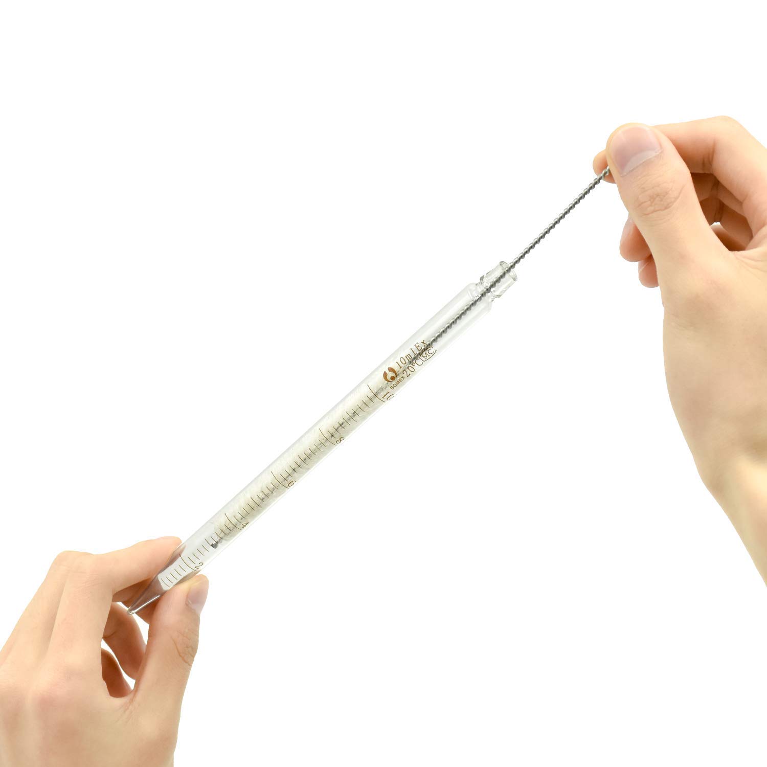 HOAOH 6 Pieces Glass Pipettes 10ml 5ml 3ml 2ml 1ml 0.5ml Glass Graduated Dropper Pipette for School, Students, Transfer for Liquid Essential Oil