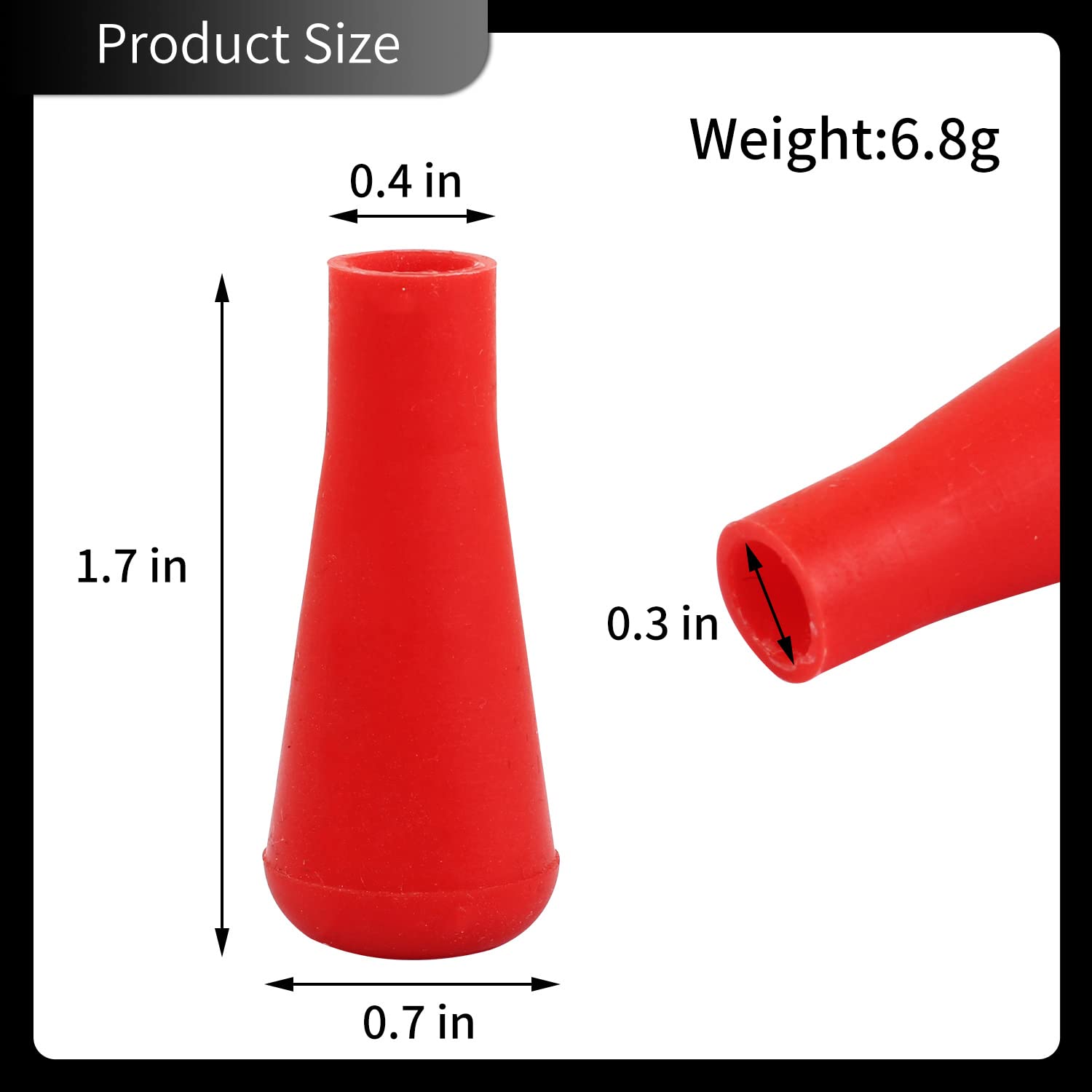 FENJANER Archery Soft Rubber Arrowheads Practice Safety Arrow Tips Hunting Game(Pack of 12) (Red)