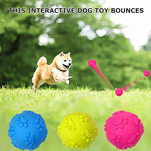 Nlmskzzy Dog Squeaky Balls ,Dog Balls for Small Medium Large Dogs Squeaky Toy Balls 3 Pcs