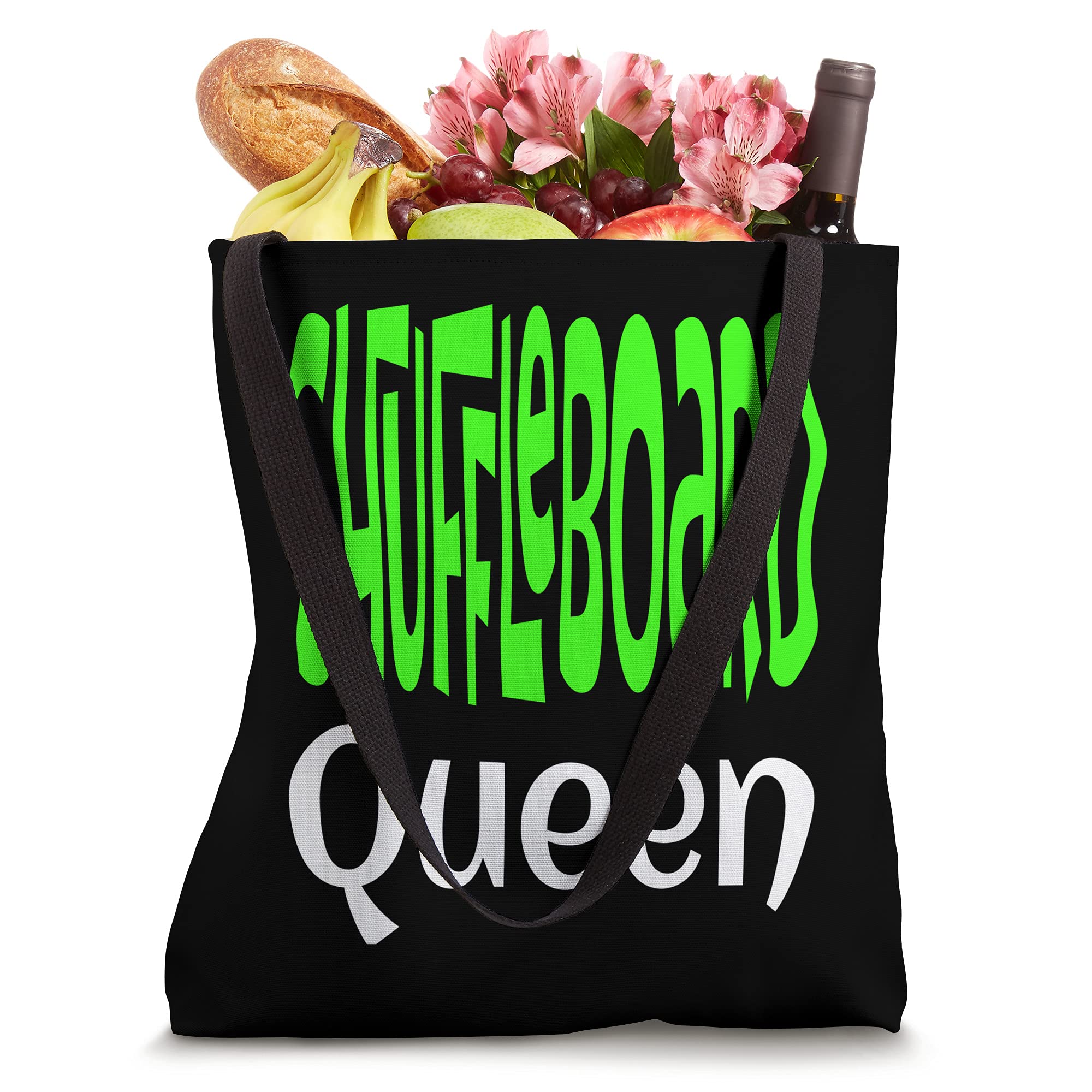 Funny Shuffleboard Queen Shirt Game Player Lover Couple Gift Tote Bag