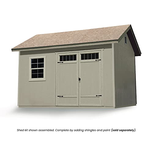 Handy Home Products Beachwood 8x12 Do-it-Yourself Wooden Storage Shed with Floor Tan