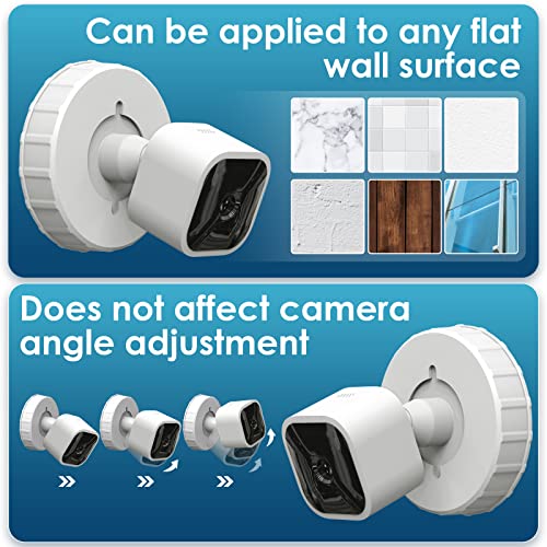 No-Drill Blink Mini Camera Wall Mount Bracket 3-Pack,Compatible Blink Mini Camera/Blink Indoor/Blink Outdoor/Ring Indoor, Highly Adhesive 3M VHB Tape No Tools Required Quick Paste Installation,White